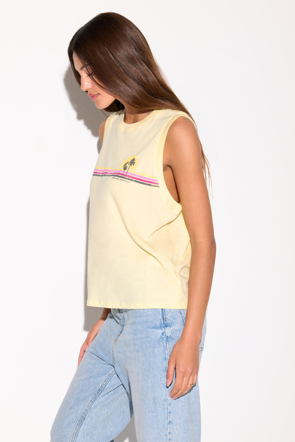 Sunset Stripe Bowery Tank | Spiritual Gangster