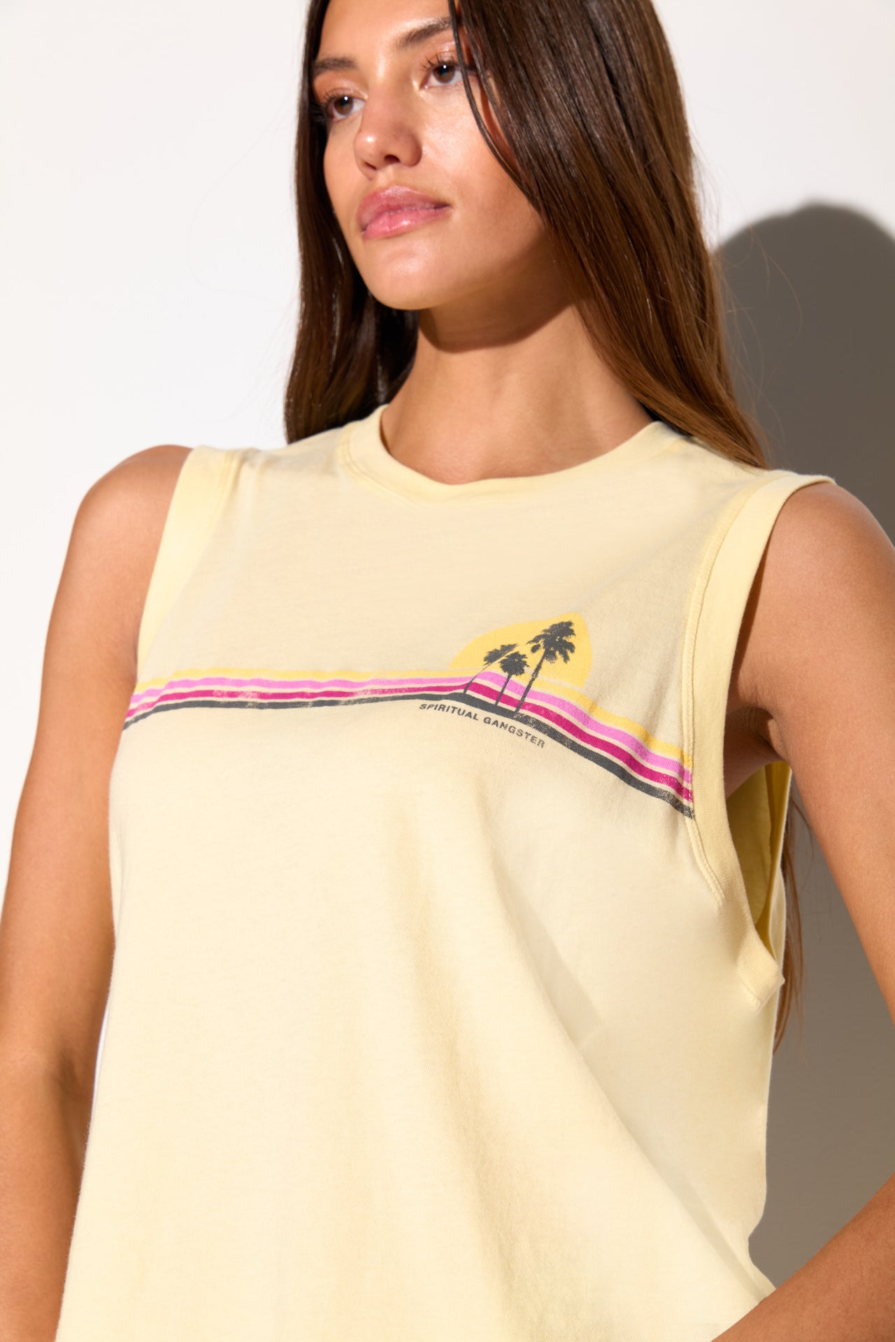 Sunset Stripe Bowery Tank | Spiritual Gangster